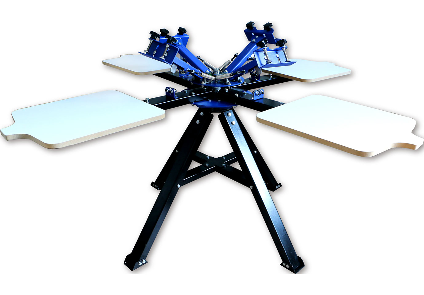 MK-F442A floor type 4 color 4 station double wheel screen printing ...