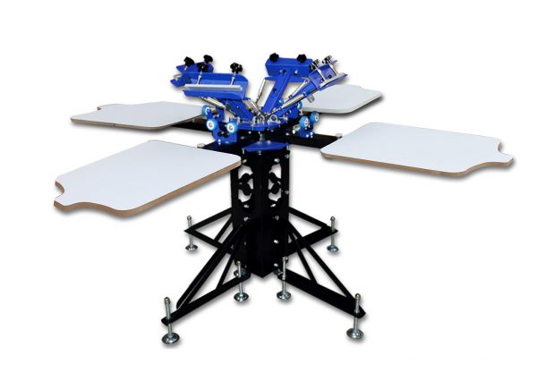 4 Station 4 Color Silk Screen Printing Press T-shirt Printing Machine ...